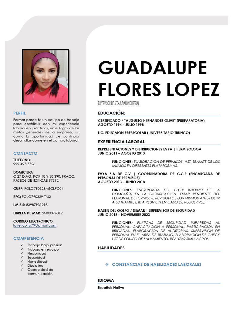 Cv_guadalupe Flores Lopez | PDF