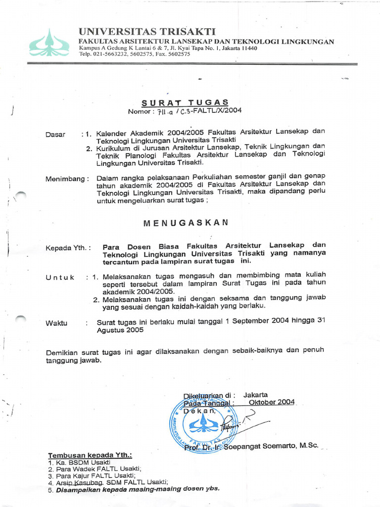 ST Beban Tugas DT Ta. 2004-2005 - TL | PDF