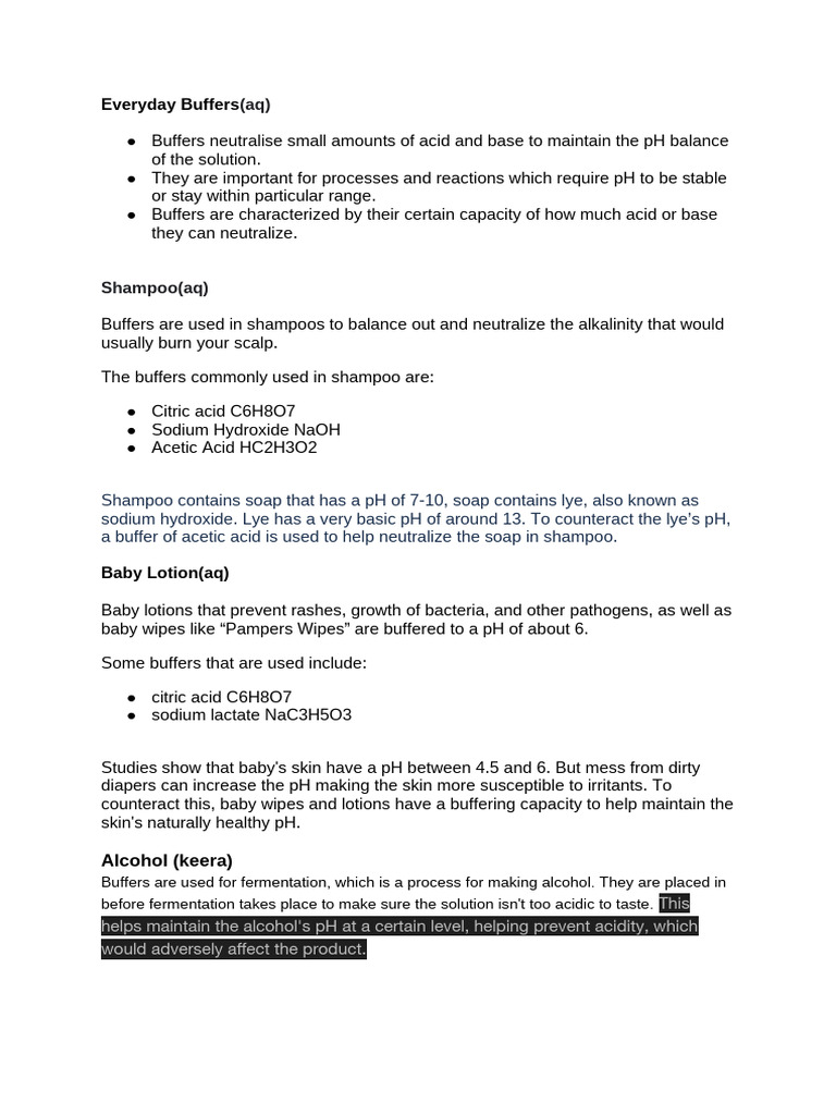 Chem Buffers | PDF
