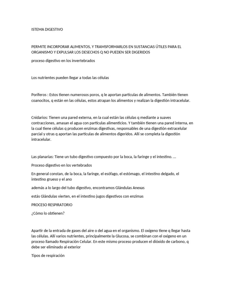 Istema Digestivo | PDF
