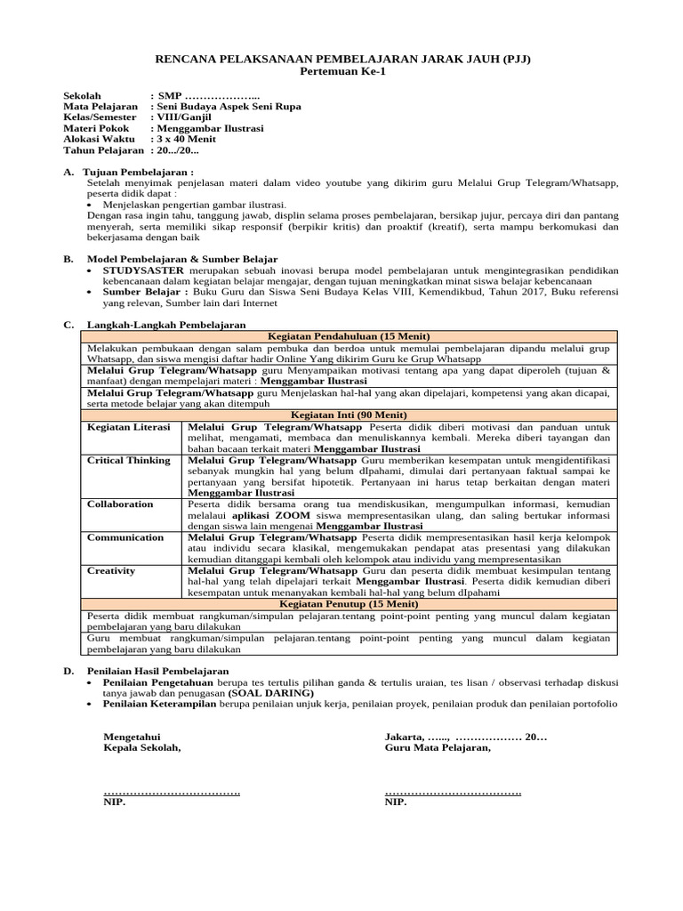 RPP Bab 2 Seni Rupa | PDF