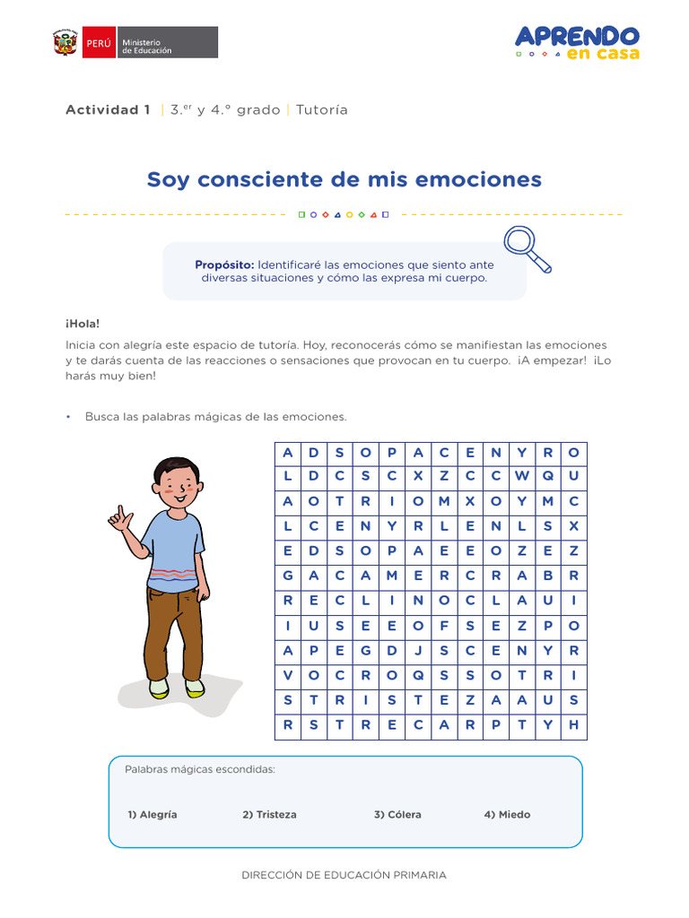 Exp3 Primaria 3y4 Seguimosapren Tutoria Actividad1 | PDF