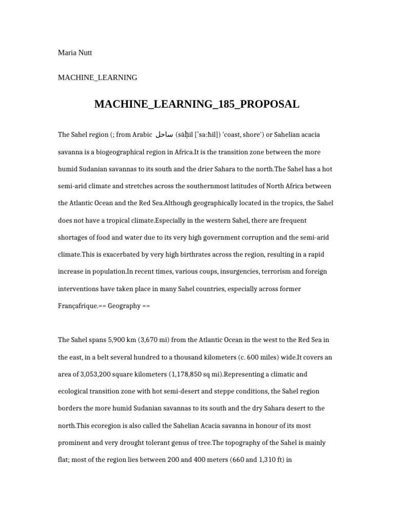 MACHINE_LEARNING_185_PROPOSAL | PDF
