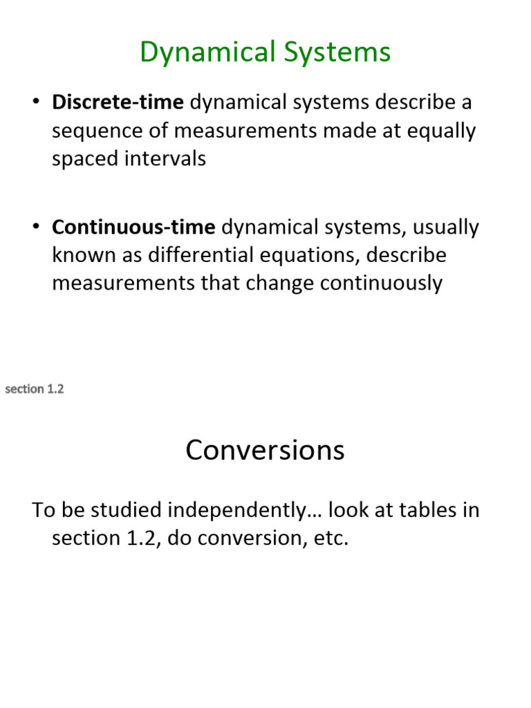 Dynamical Systems: Discrete-Time | PDF