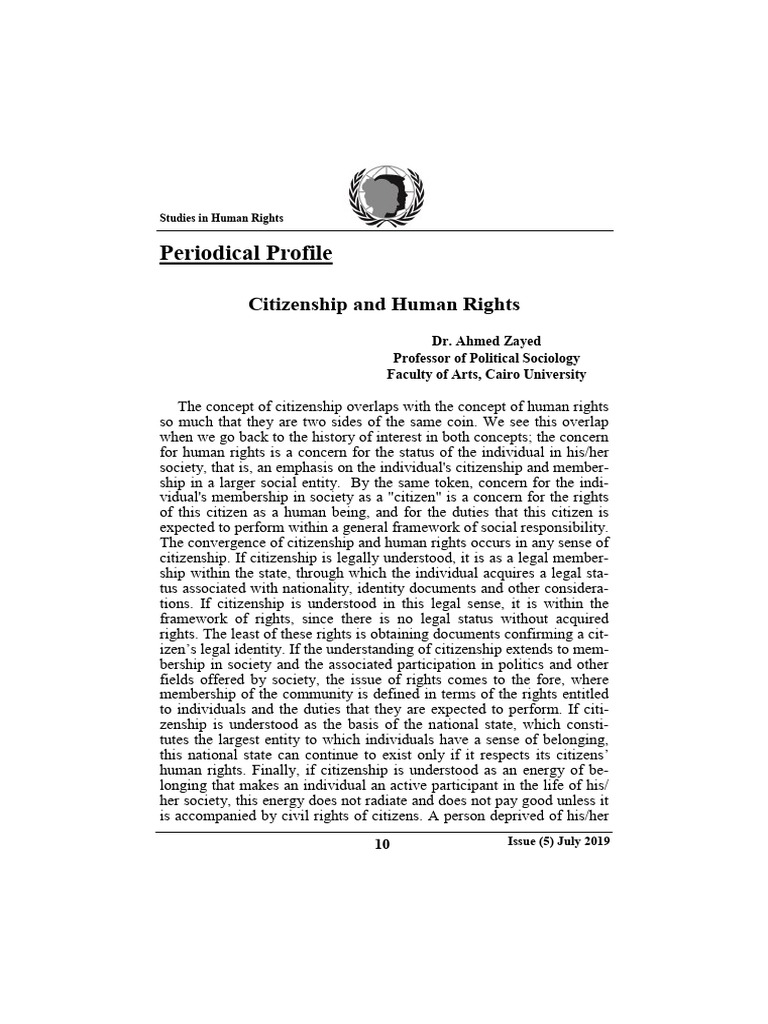 Citizenship and Human Rights | PDF