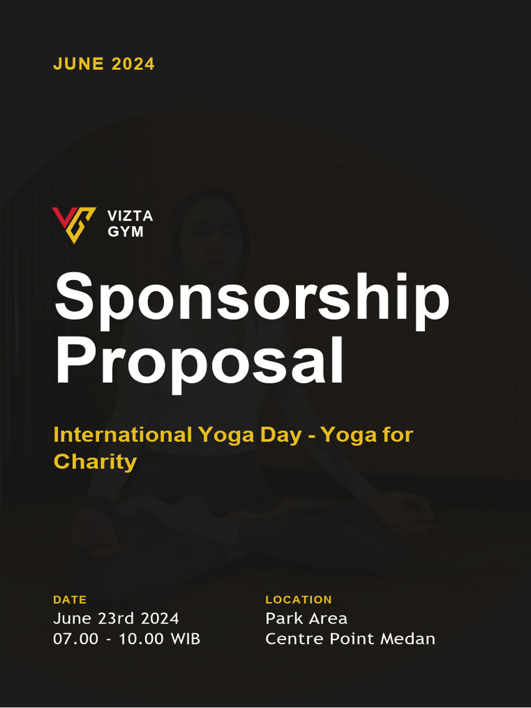Sponsorship Proposal Yoga For Charity | PDF
