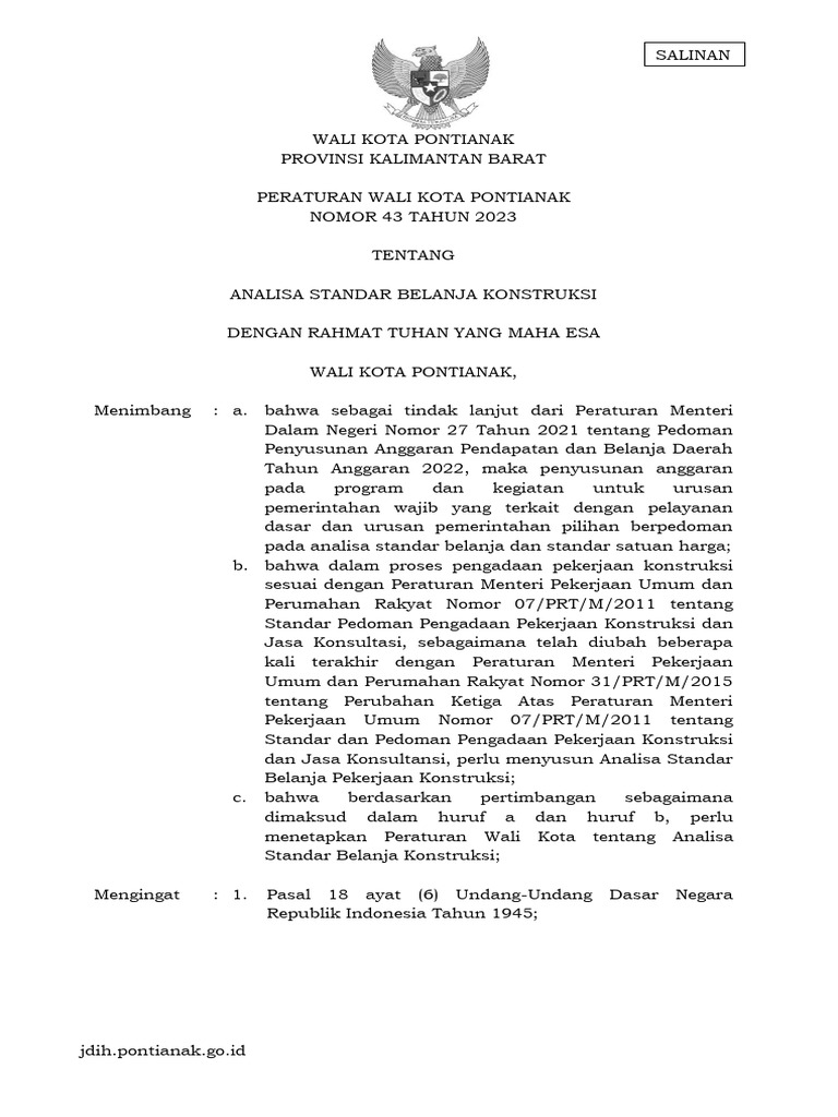 2023 Perwa 043 | PDF