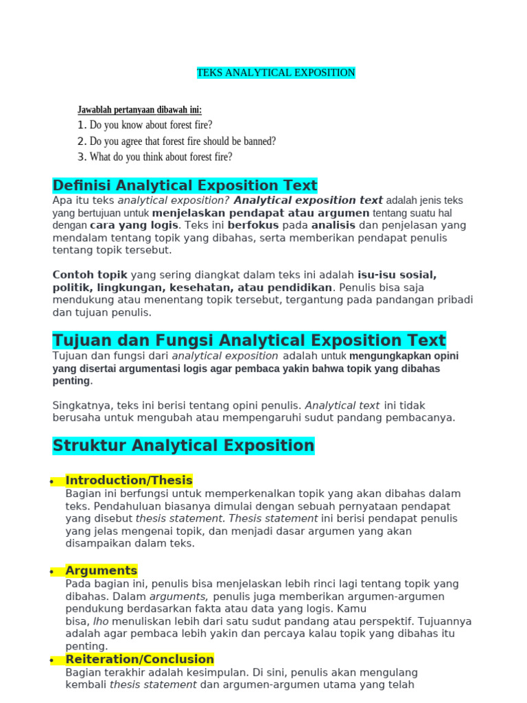 Teks Analytical Exposition | PDF