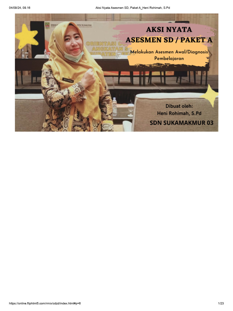 Aksi Nyata Asesmen SD, Paket A - Heni Rohimah, S.PD | PDF