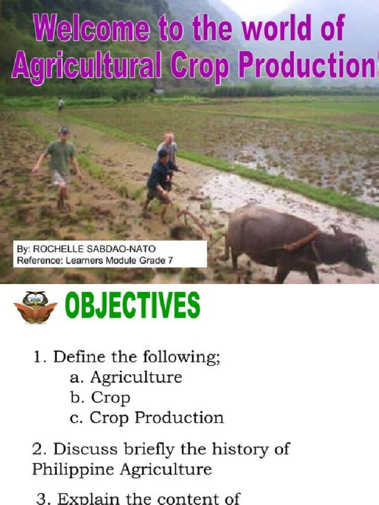 Welcome To The Worl of Agricultural Crop Production by | PDF