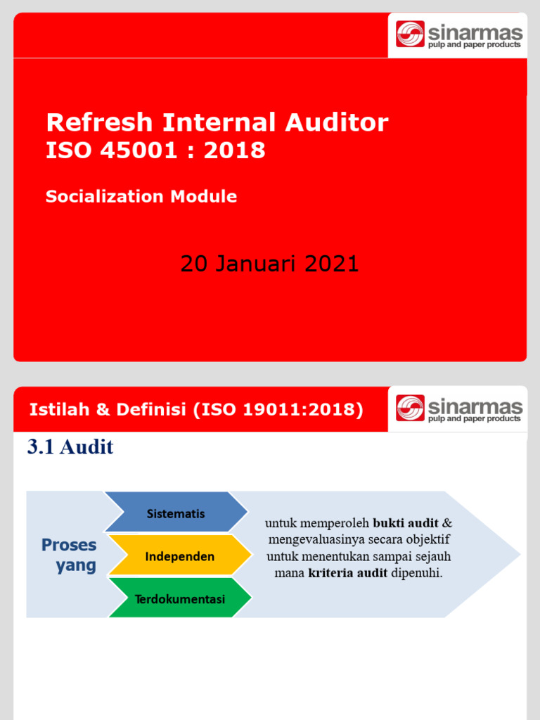 Briefing Internal Auditor ISO 45001 - R1 - Jan2021 | PDF