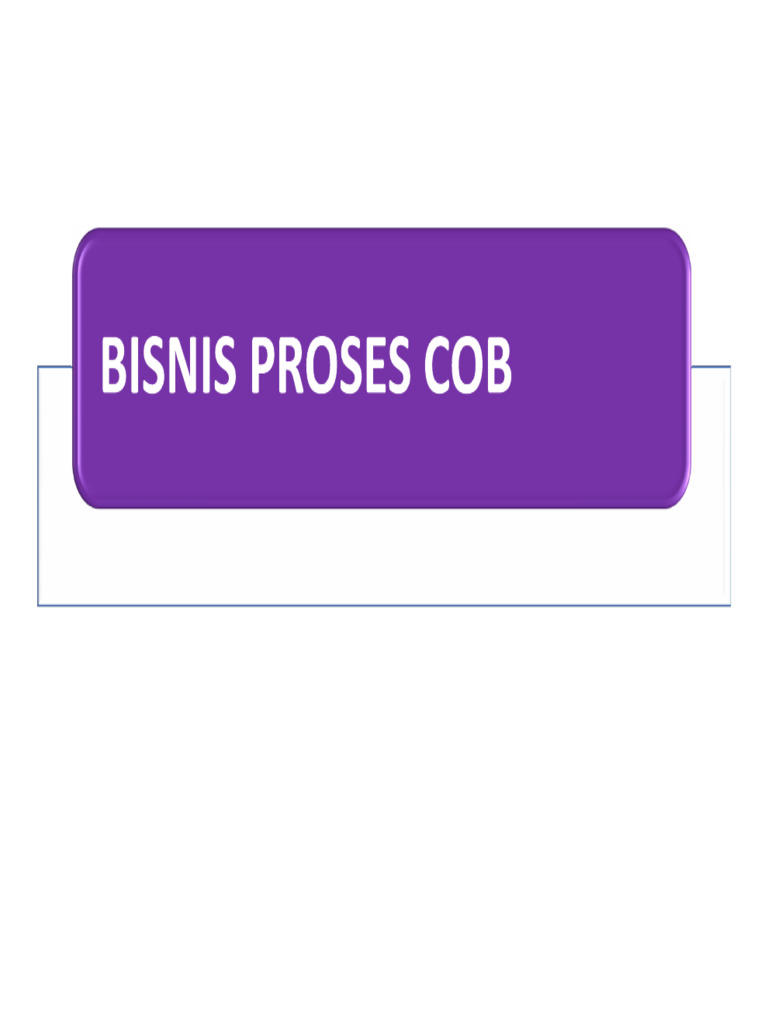 Bisnis Proses Cob | PDF