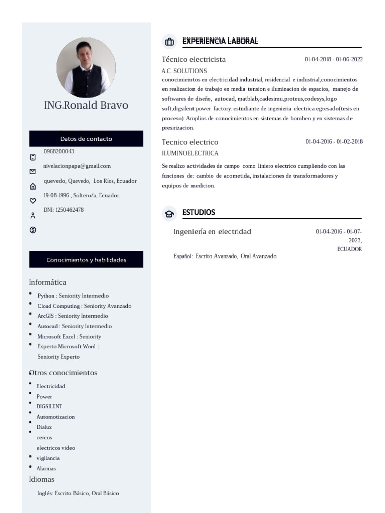 Hoja de Vida Word | PDF