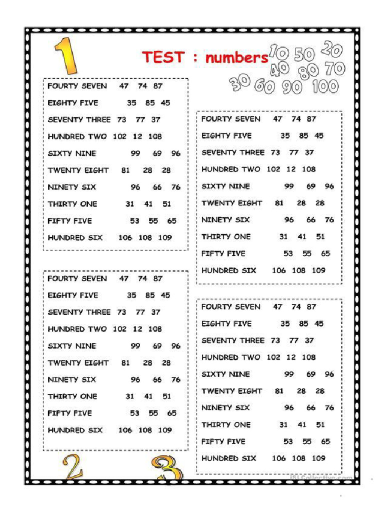 Numbers Pdf