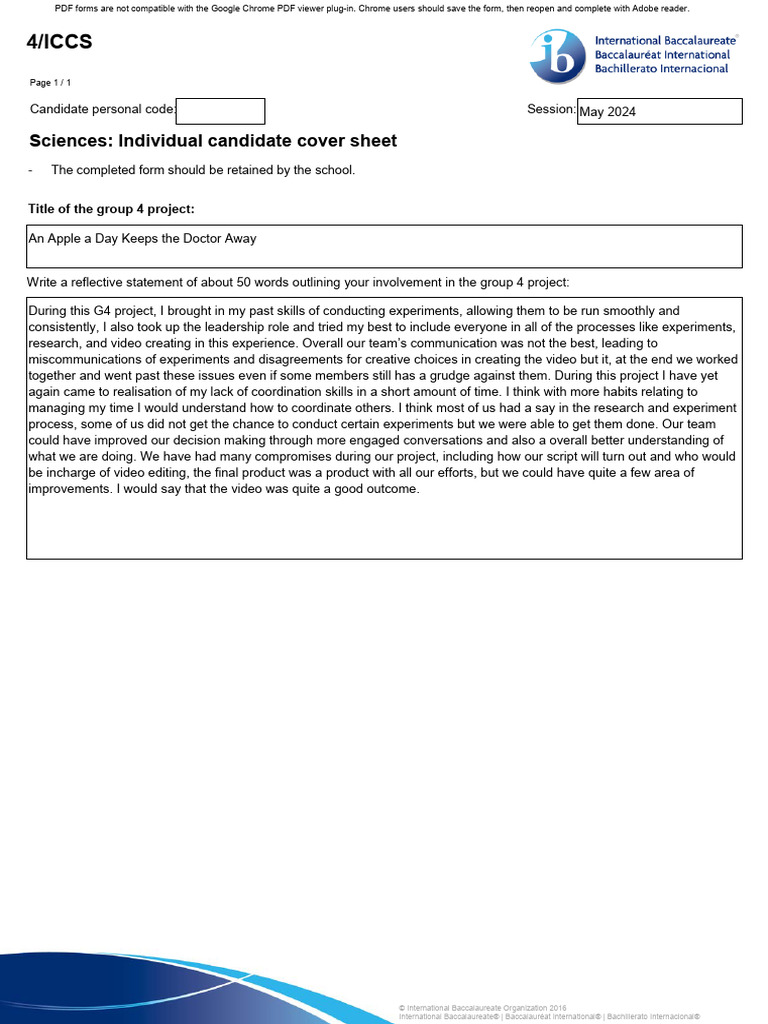 Form 4 ICCS (2021-22) | PDF