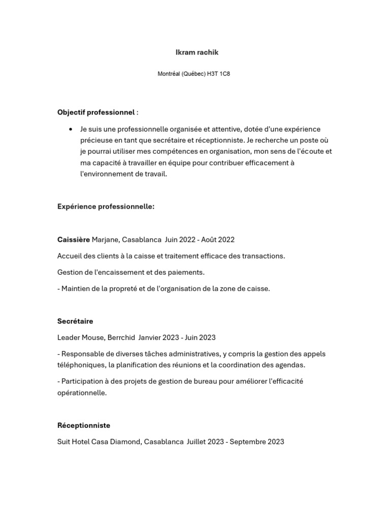 CV Ikram Rachik PDF. 2 | PDF