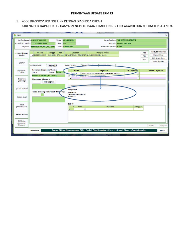 Permintaan Update Erm RJ 09.05.2023 | PDF