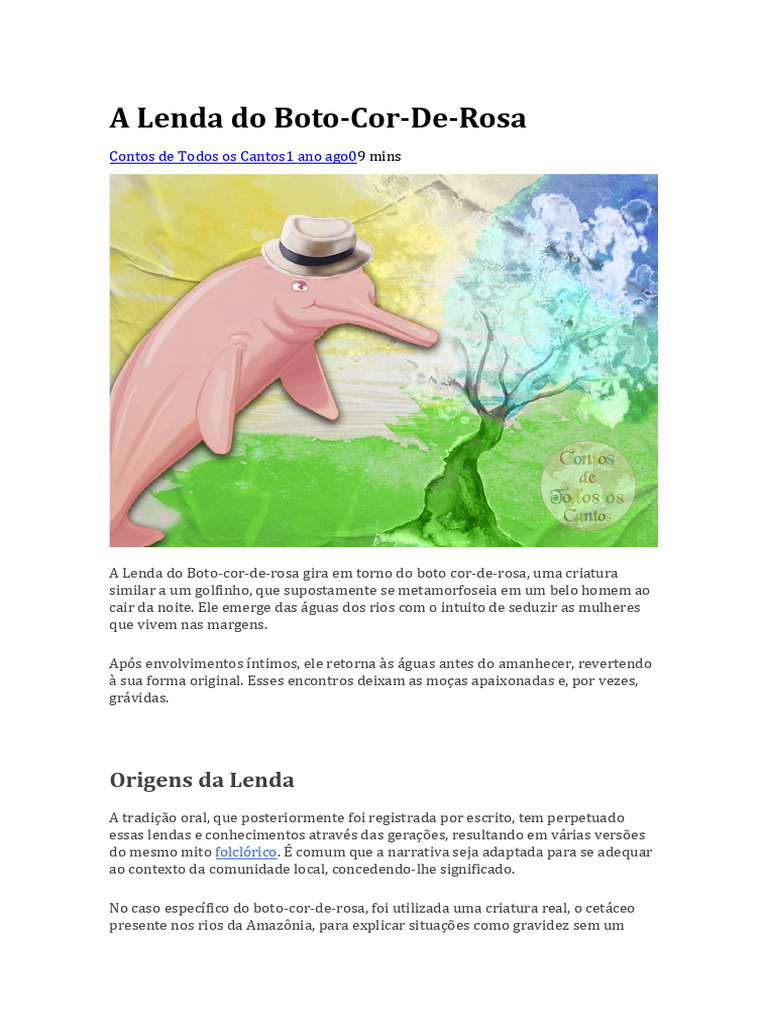 A Lenda Do Boto | PDF