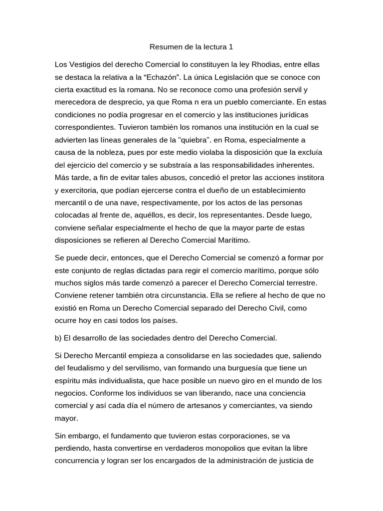 Resumen de la lectura 1 | PDF