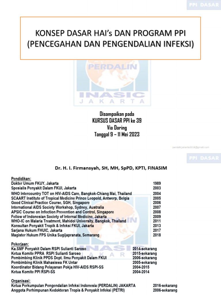 Konsep Dasar HAIs Dan Program PPI | PDF
