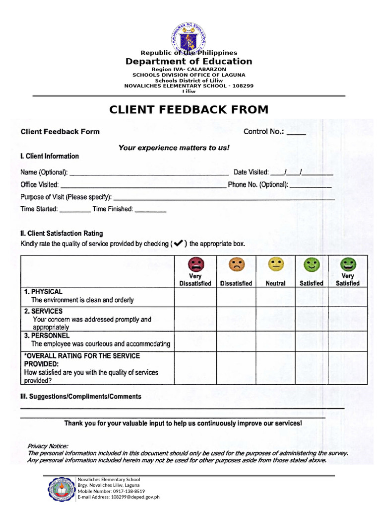 Client-Feedback-Form-NES | PDF
