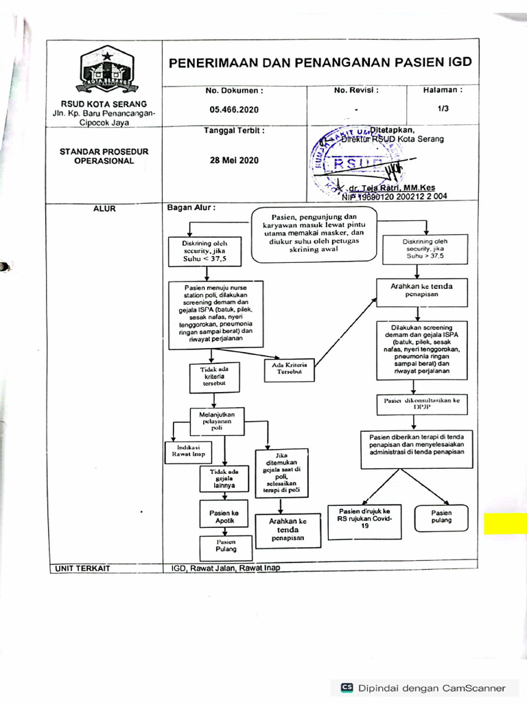 220104-SPO IGD - Penerimaan Dan Penanganan Pasien IGD (Searchable) | PDF