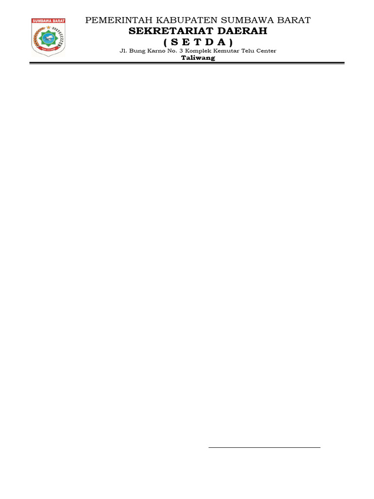 Surat Pengantar Sekda 2023 | PDF