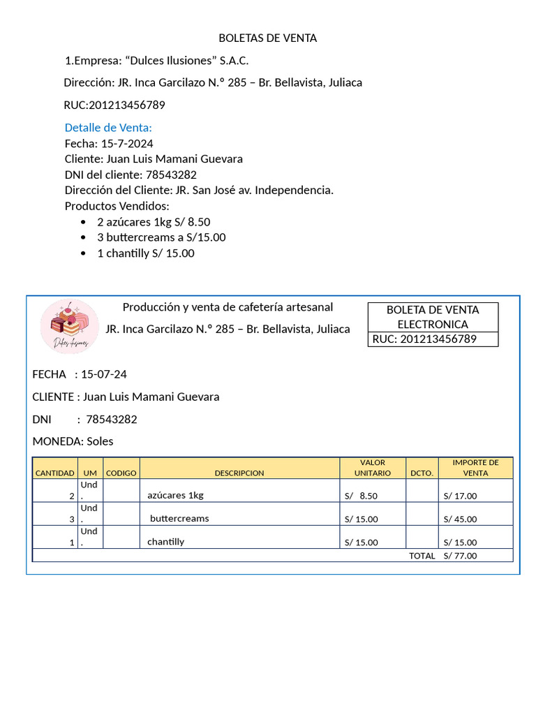 Boletas | PDF