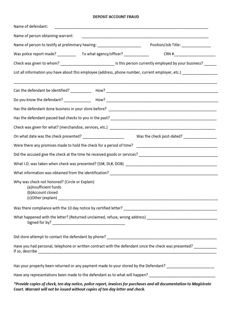 Bad Check Warrant PDF | PDF | Justice | Law