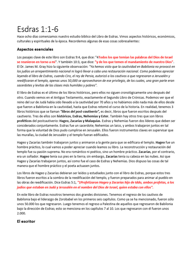 2do Estudio Esdras | PDF