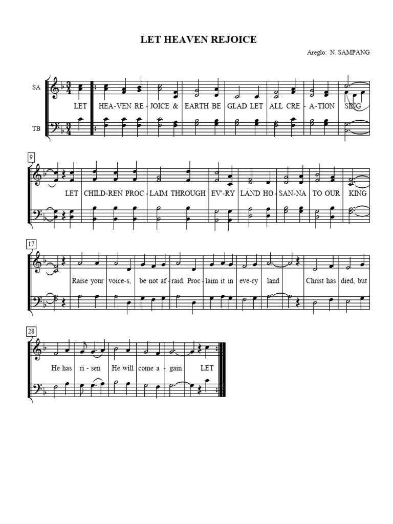 Let Heaven Rejoice SATB | PDF