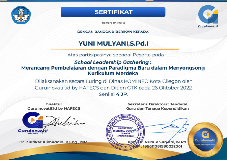 File Sertifikat Kegiatan - School Leaders Gathering Kementerian Agama ...