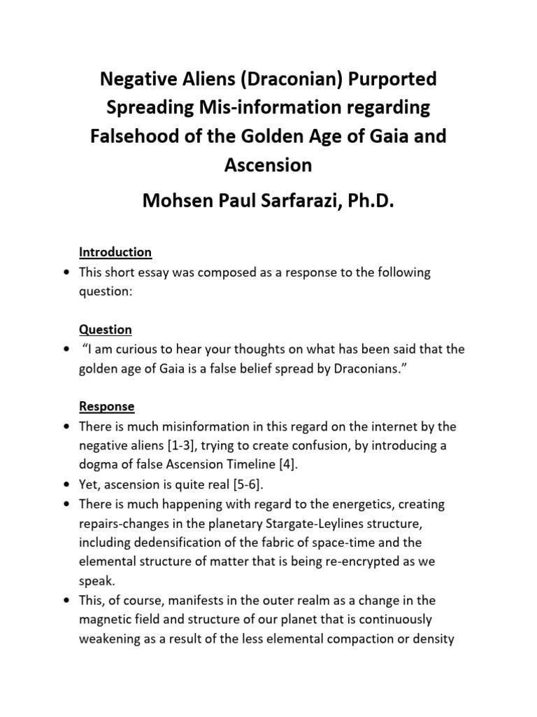 Negative Aliens Draconian Purported Spre | PDF