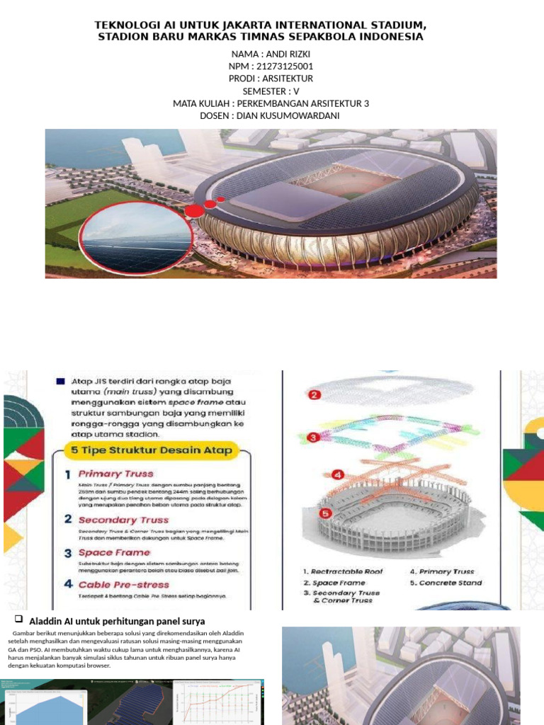 Teknologi Ai Untuk Jakarta International Stadium, Stadion | PDF