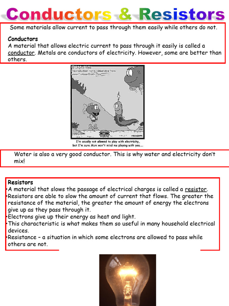 1 Conductors Resistors and Insulators | PDF