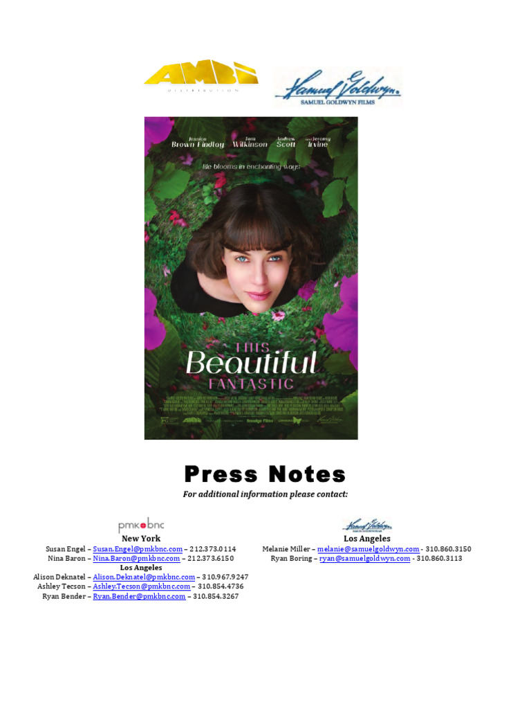 This Beautiful Fantastic PressKit Web2 | PDF