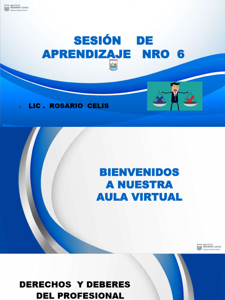 Sesion 6 Derechos Y Deberes Del Profesional 2 Pdf