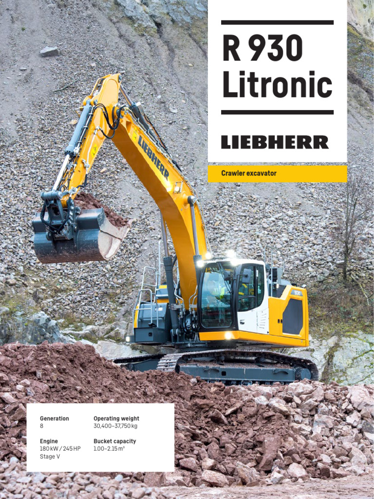 R 930 Litronic: Crawler Excavator | PDF