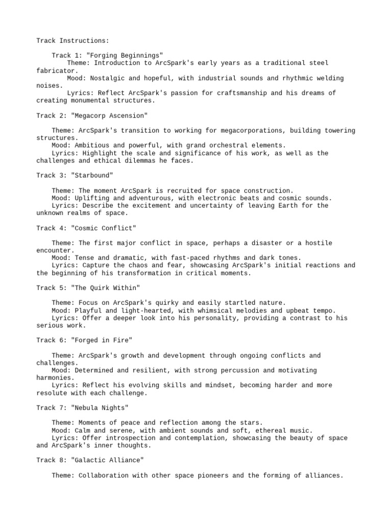 Track Instructions | PDF