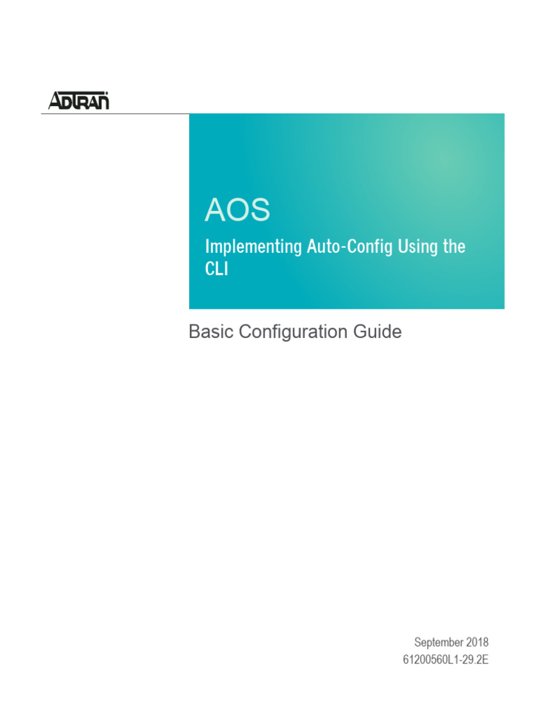 Implementing Auto-Config Using The CLI | PDF