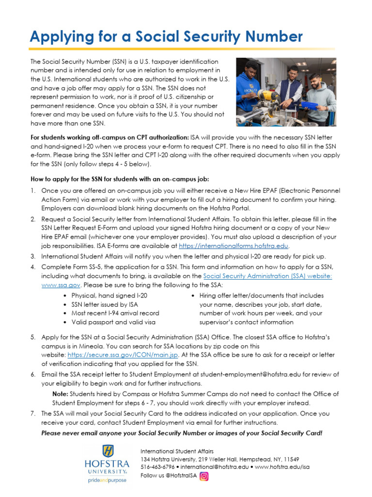 How To Apply For The SSN | PDF