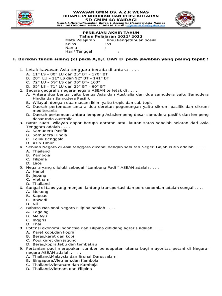 SOAL PAT IPS | PDF