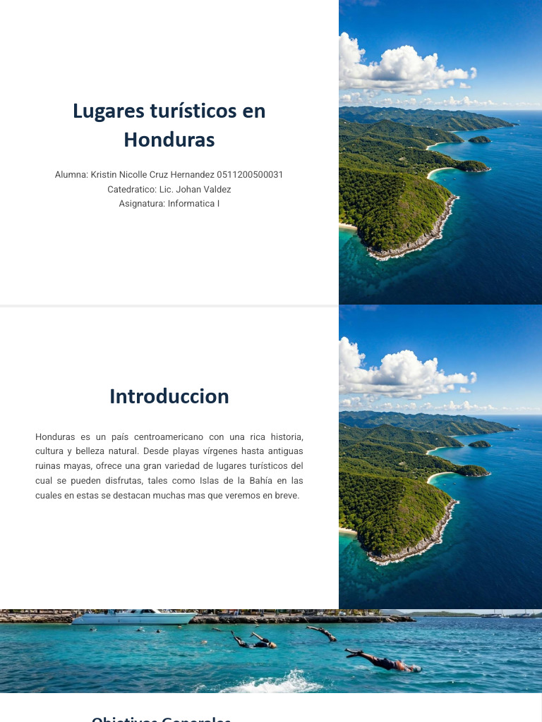 Lugares Turisticos en Honduras | PDF | Sustentabilidad | Ciencias sociales