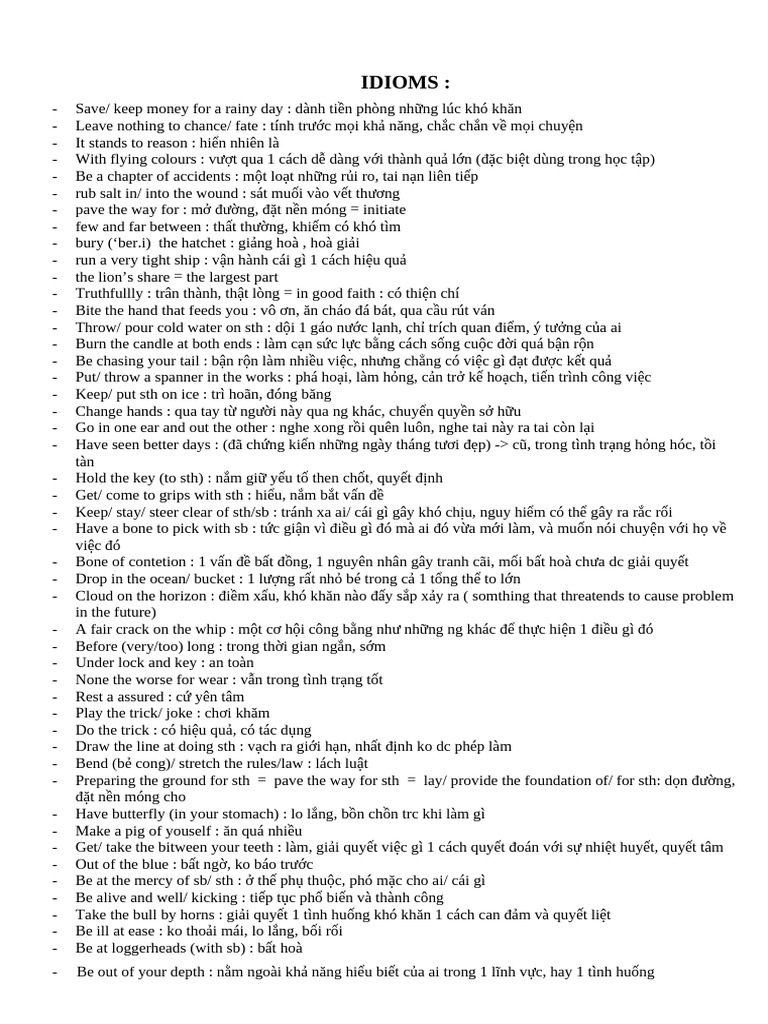 IDIOMS | PDF