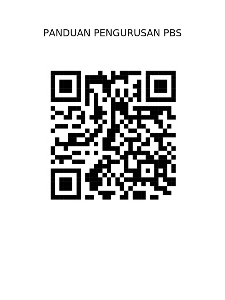Panduan Pengurusan PBS QR Code | PDF