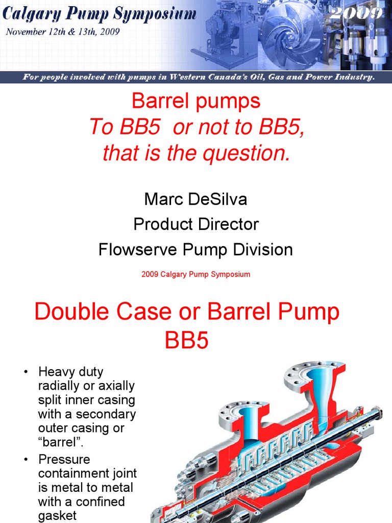 BB5-Barrel Pumps-To Be or Not To Be | PDF | Bearing (Mechanical) | Pump