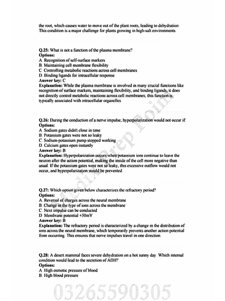 Nums 2024 Biology | PDF