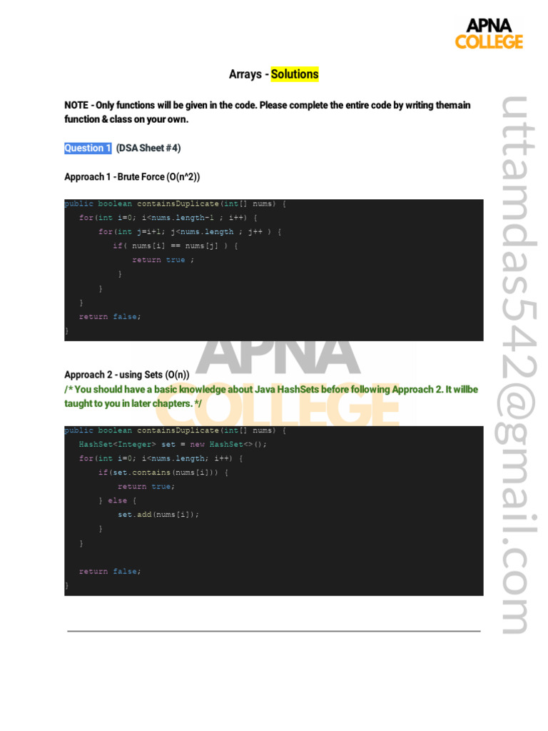 Arrays - Solution | PDF