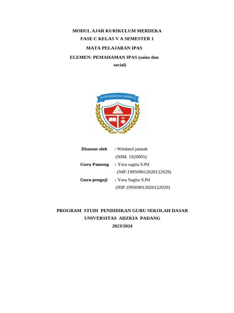 Modul Kelas 5a | PDF