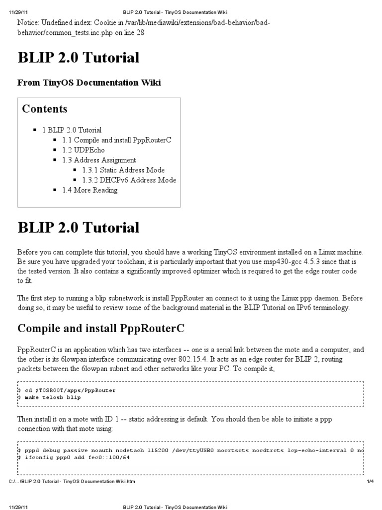 BLIP 2.0 Tutorial: From Tin OS Documentation Wiki | PDF ...